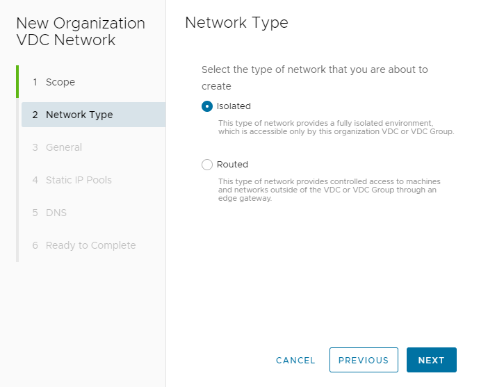 How to create an isolated VDC network - Technical Documentation
