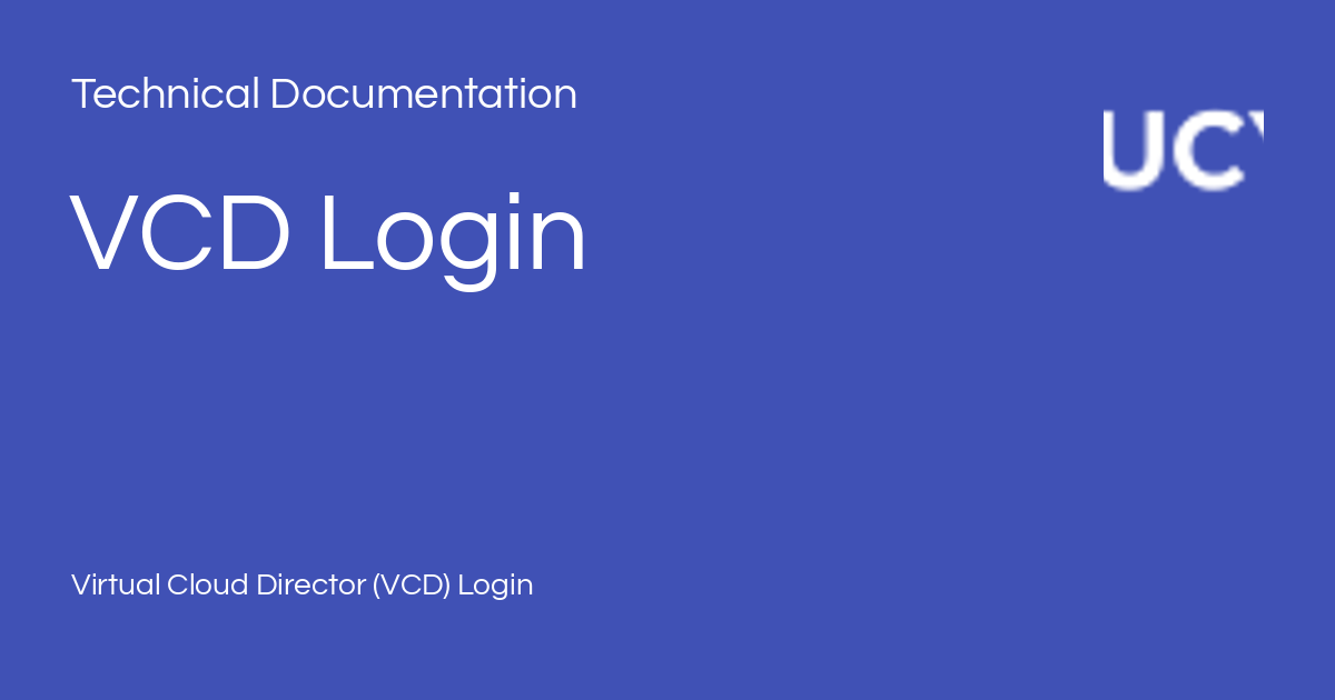 VCD Login - Technical Documentation
