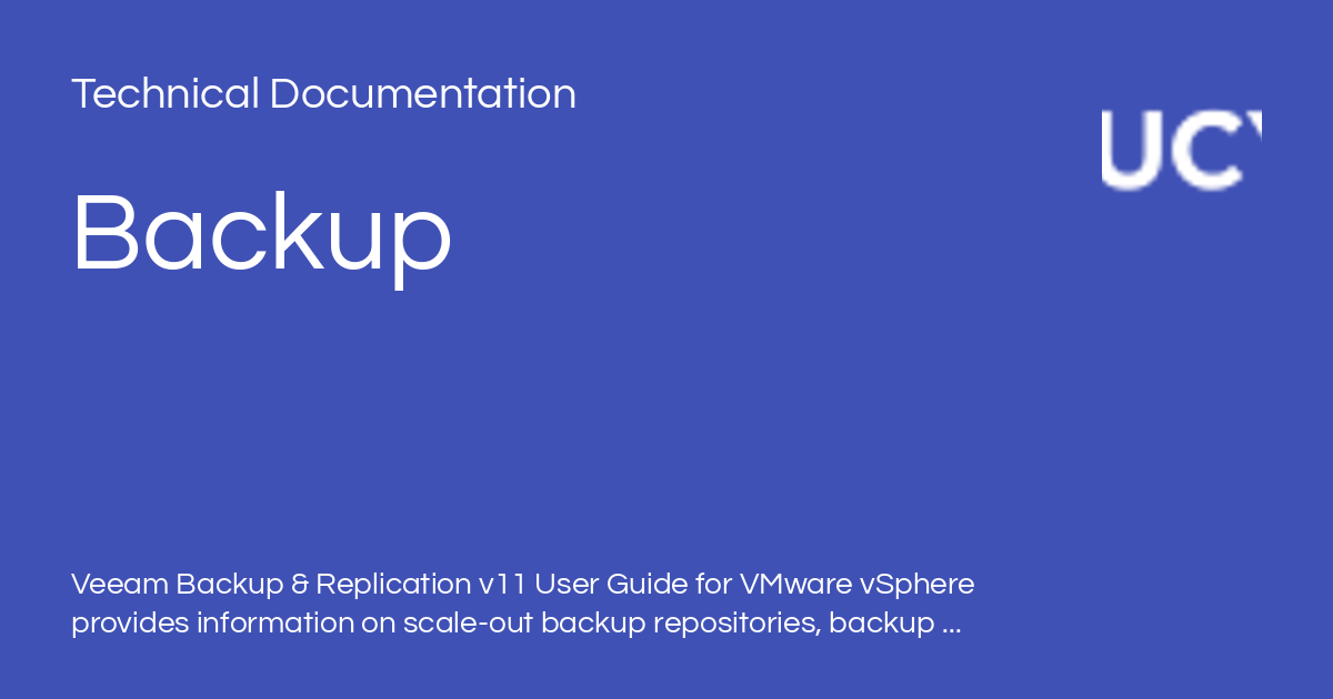 Backup - Technical Documentation