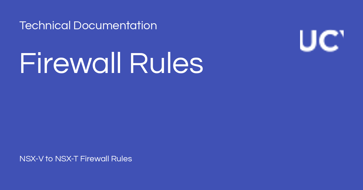 Firewall Rules - Technical Documentation